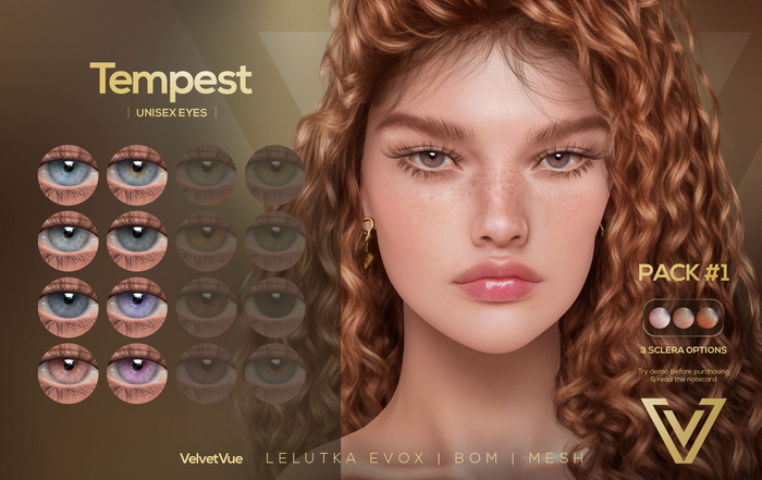 Second Life Marketplace - [ VelvetVue ] Tempest Eyes :: Pack #1